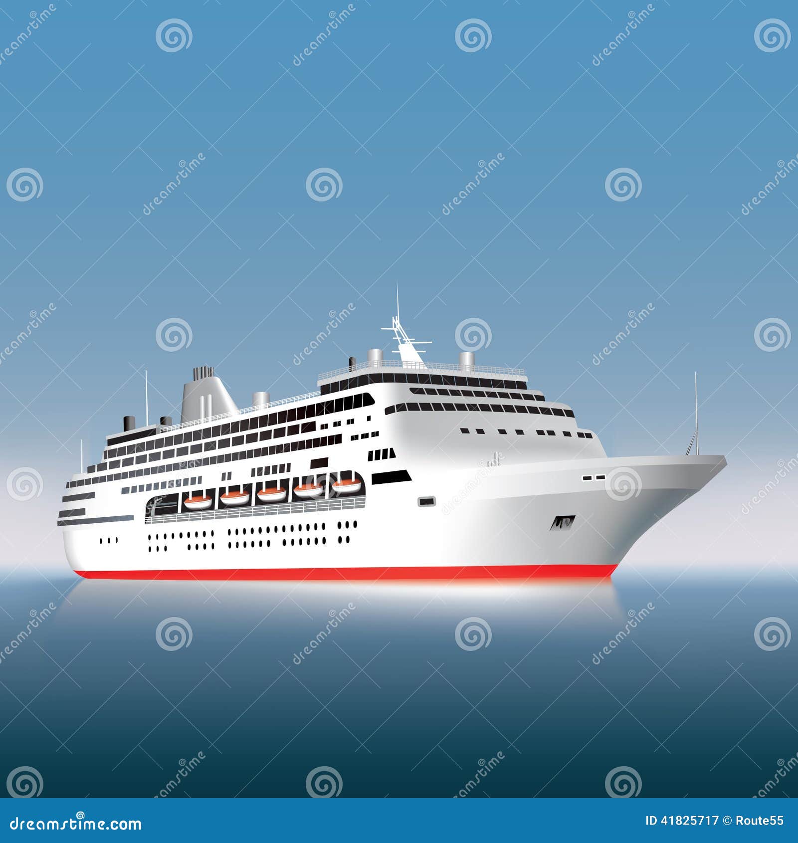 Passanger ship stock vector. Illustration of modern, ocean - 41825717
