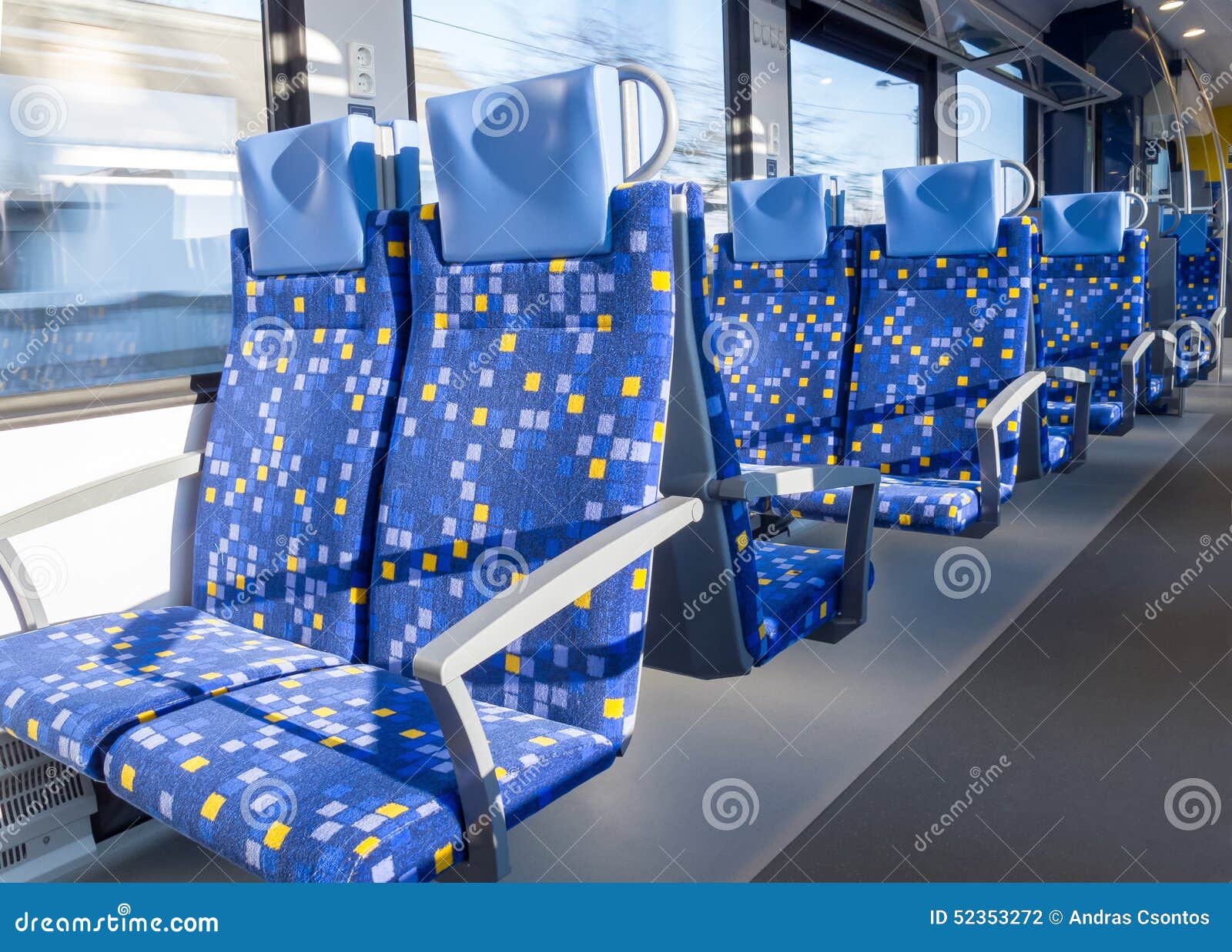 Passanger Train Car Interior Stock Photo - Image of class, compartment ...