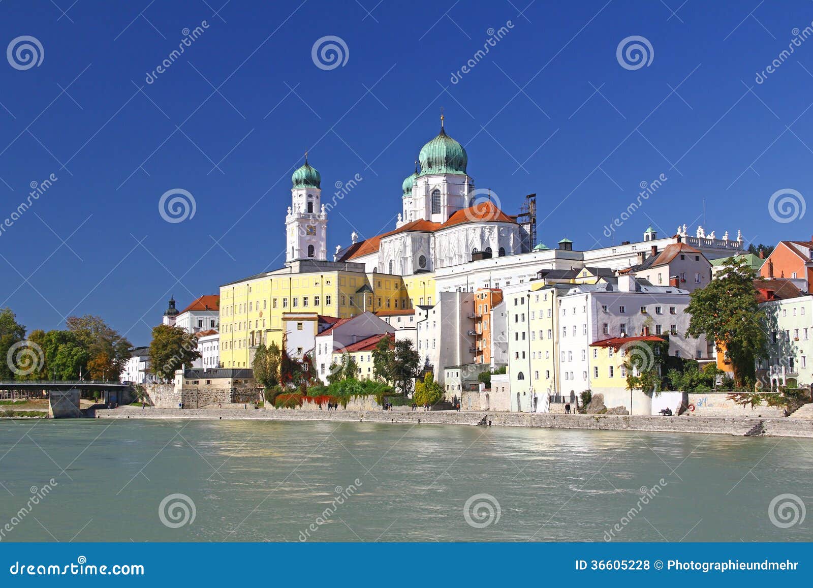 Passau, Bavaria, Germany stock photo. Image of cloudless - 36605228