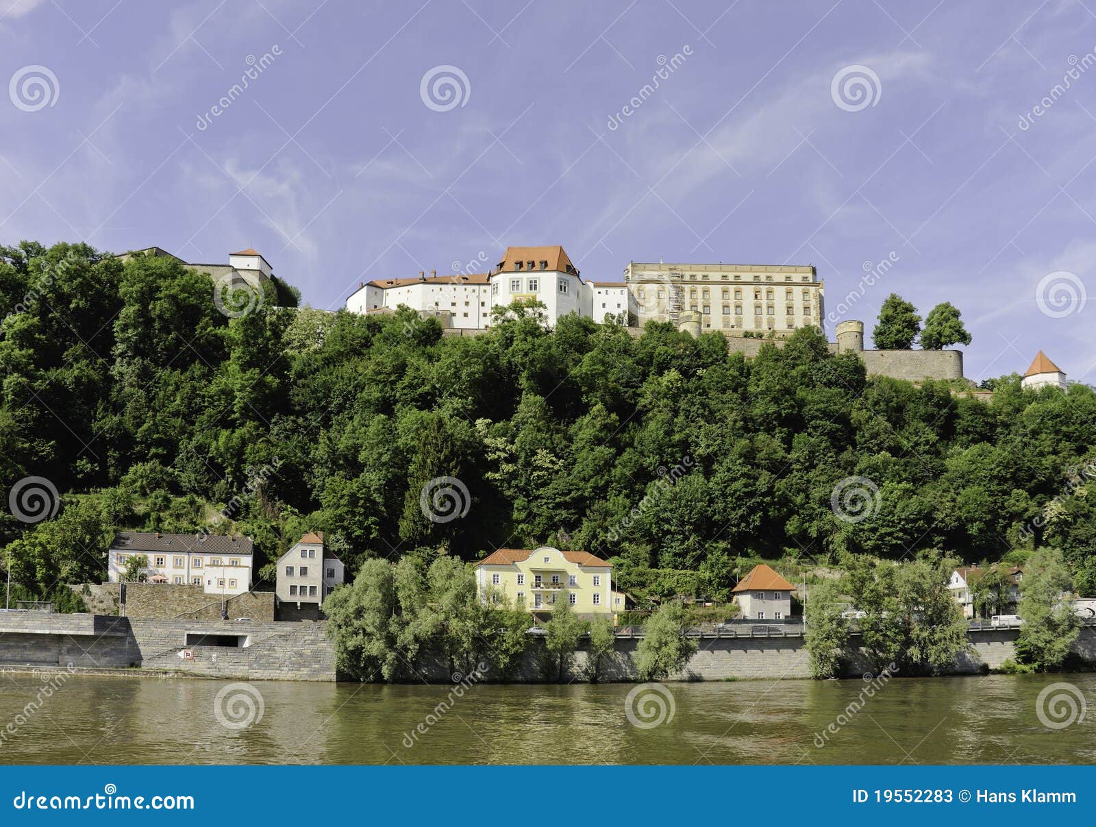 Passau Castle and Riverscape Stock Image - Image of donau, tourism ...