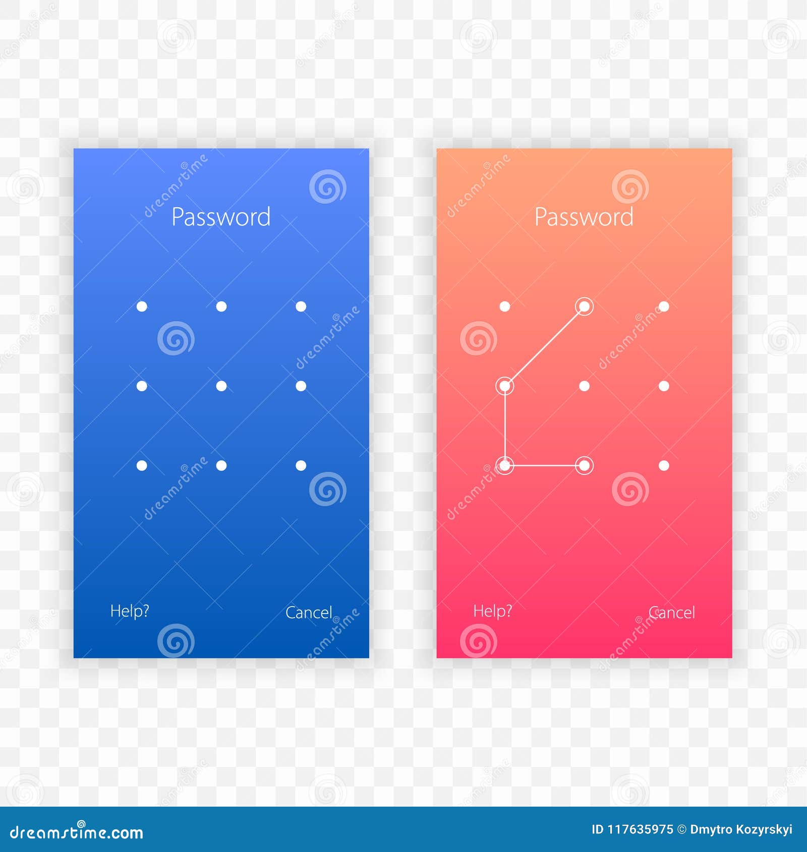 Passcode Interface for Lock Screen, Login or Enter Password Pages ...