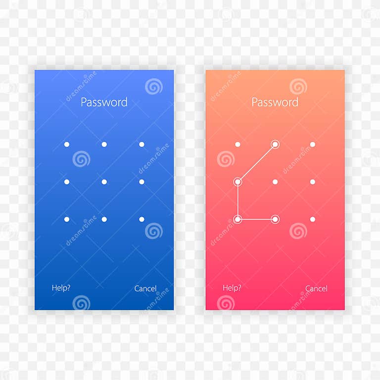 Passcode Interface for Lock Screen, Login or Enter Password Pages ...