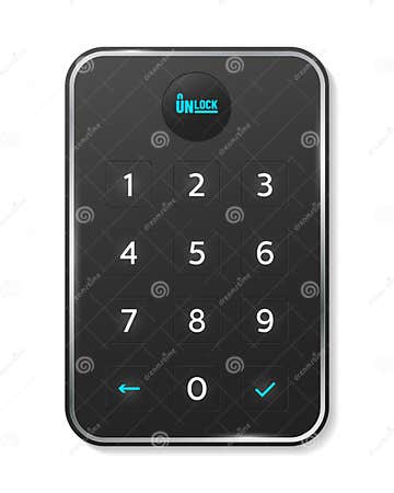 Passcode Interface for Lock and Unlock - Number Keyboard Stock Vector ...