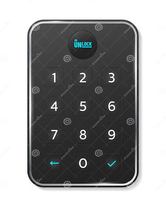 Passcode Interface for Lock and Unlock - Number Keyboard Stock Vector ...