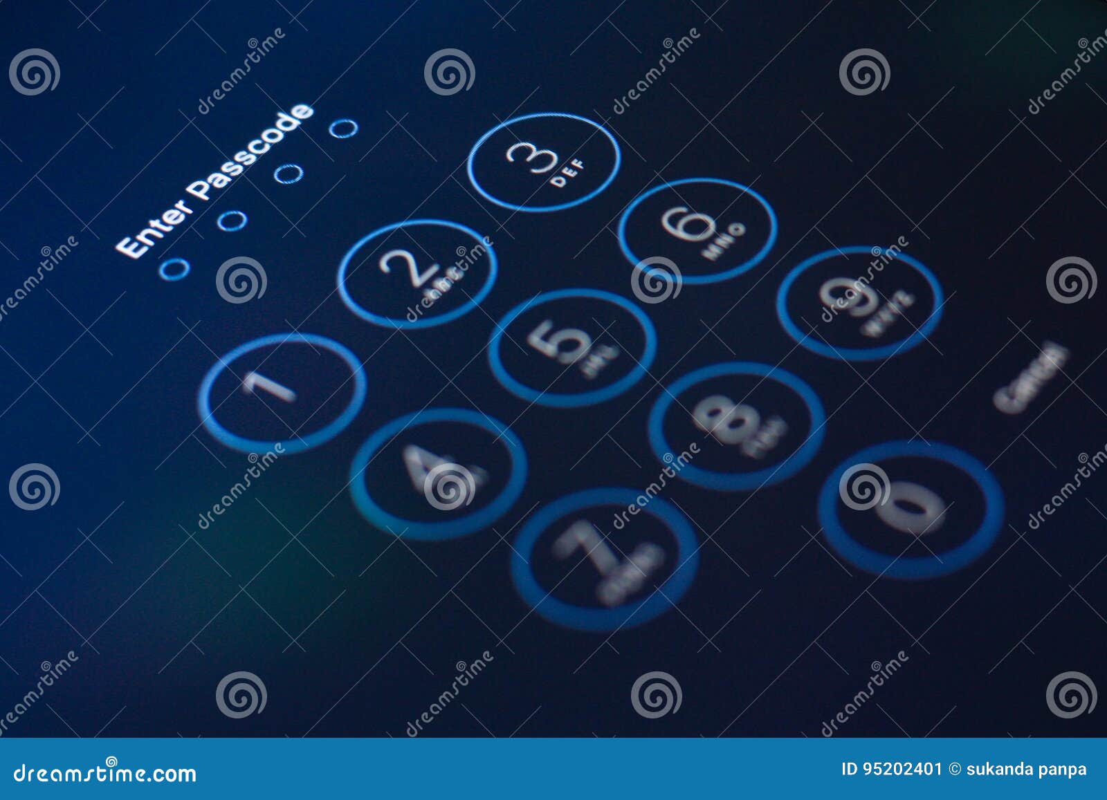 Passcode stock image. Image of touch, safety, hand, finger - 95202401