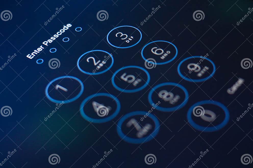 Passcode stock image. Image of touch, safety, hand, finger - 95202401