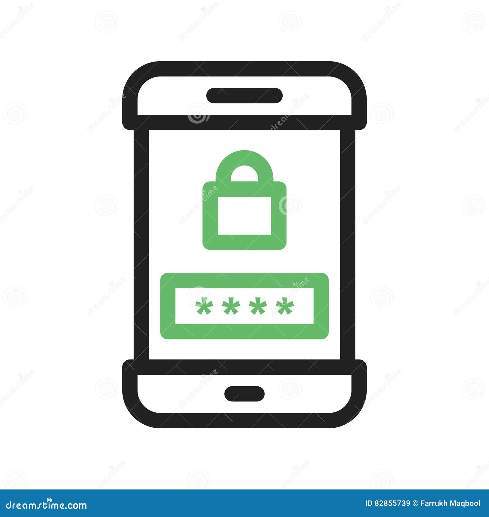 Passcode stock vector. Illustration of touch, protection - 82855739