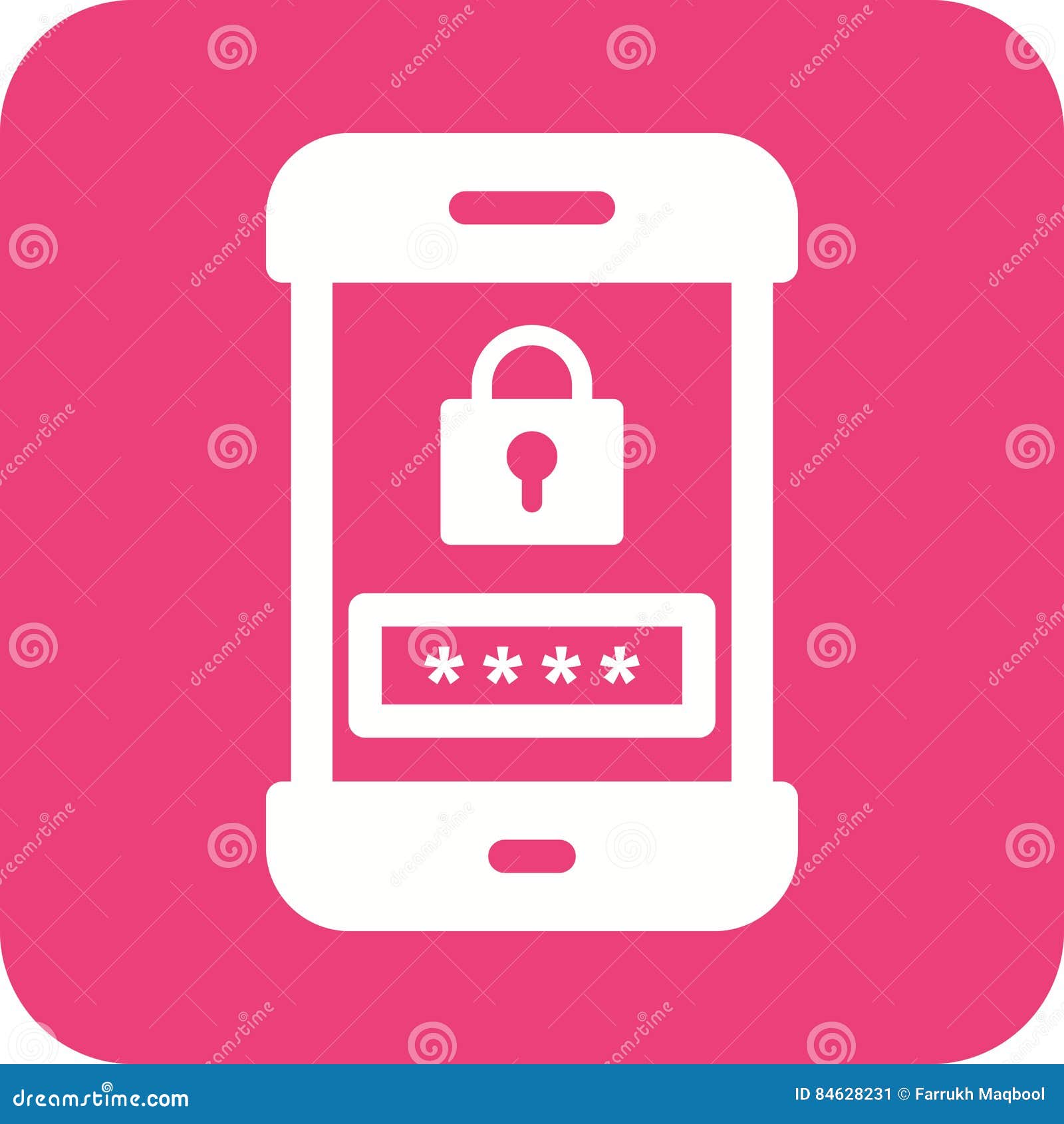 Passcode stock vector. Illustration of phone, privacy - 84628231