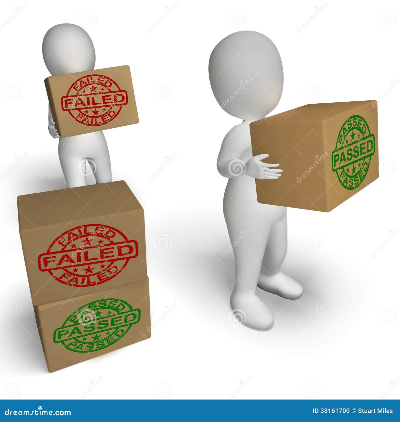Passed and Failed Boxes Show Product Testing Stock Illustration ... Passed and Failed Boxes Show Product Testing Stock Illustration ...