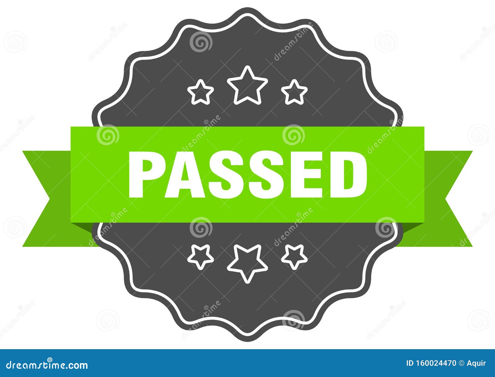 Passed label stock vector. Illustration of template - 160024470