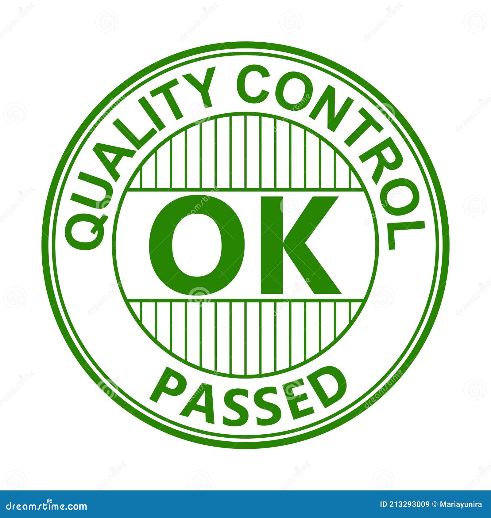 Passed Quality Control Rubber Stamp Illustration Icon Stock Vector