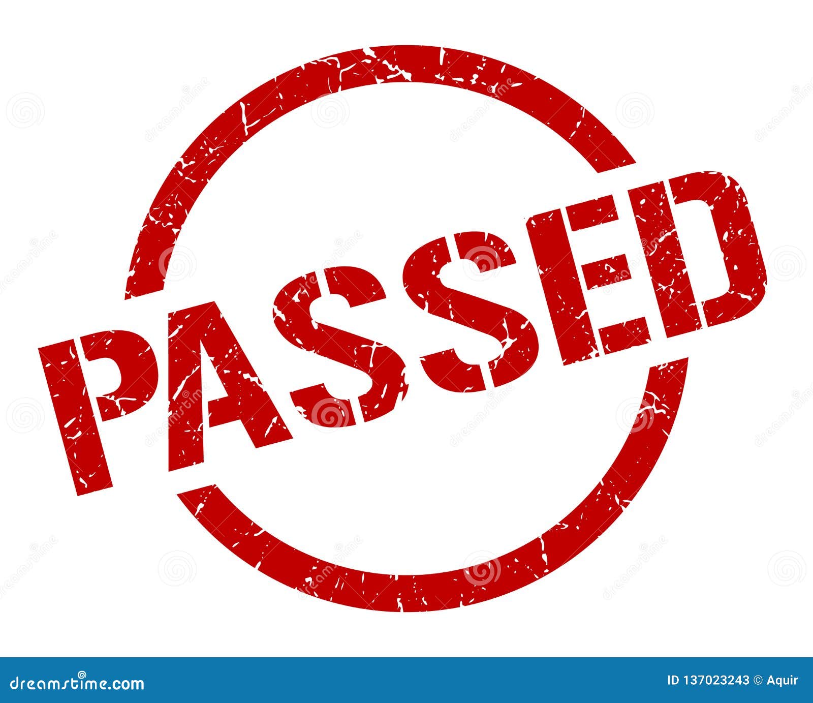 Passed stamp stock vector. Illustration of retro, badge - 137023243