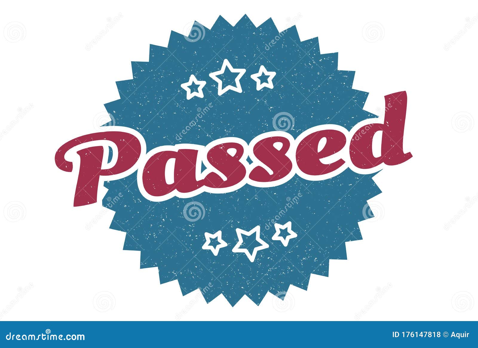 Passed Sign. Passed Vintage Retro Label Stock Vector - Illustration of ...