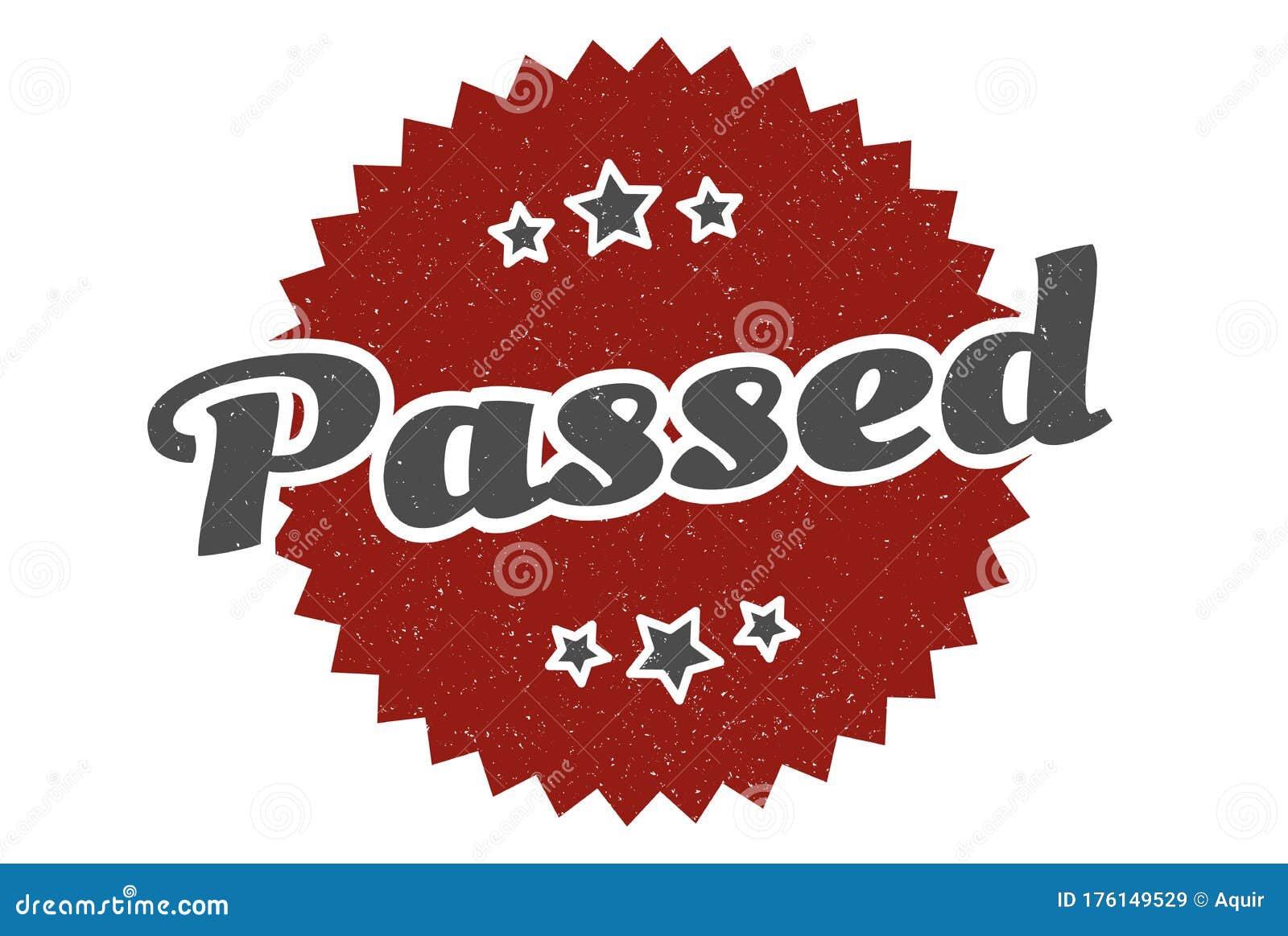 Passed Sign. Passed Vintage Retro Label Stock Vector - Illustration of ...