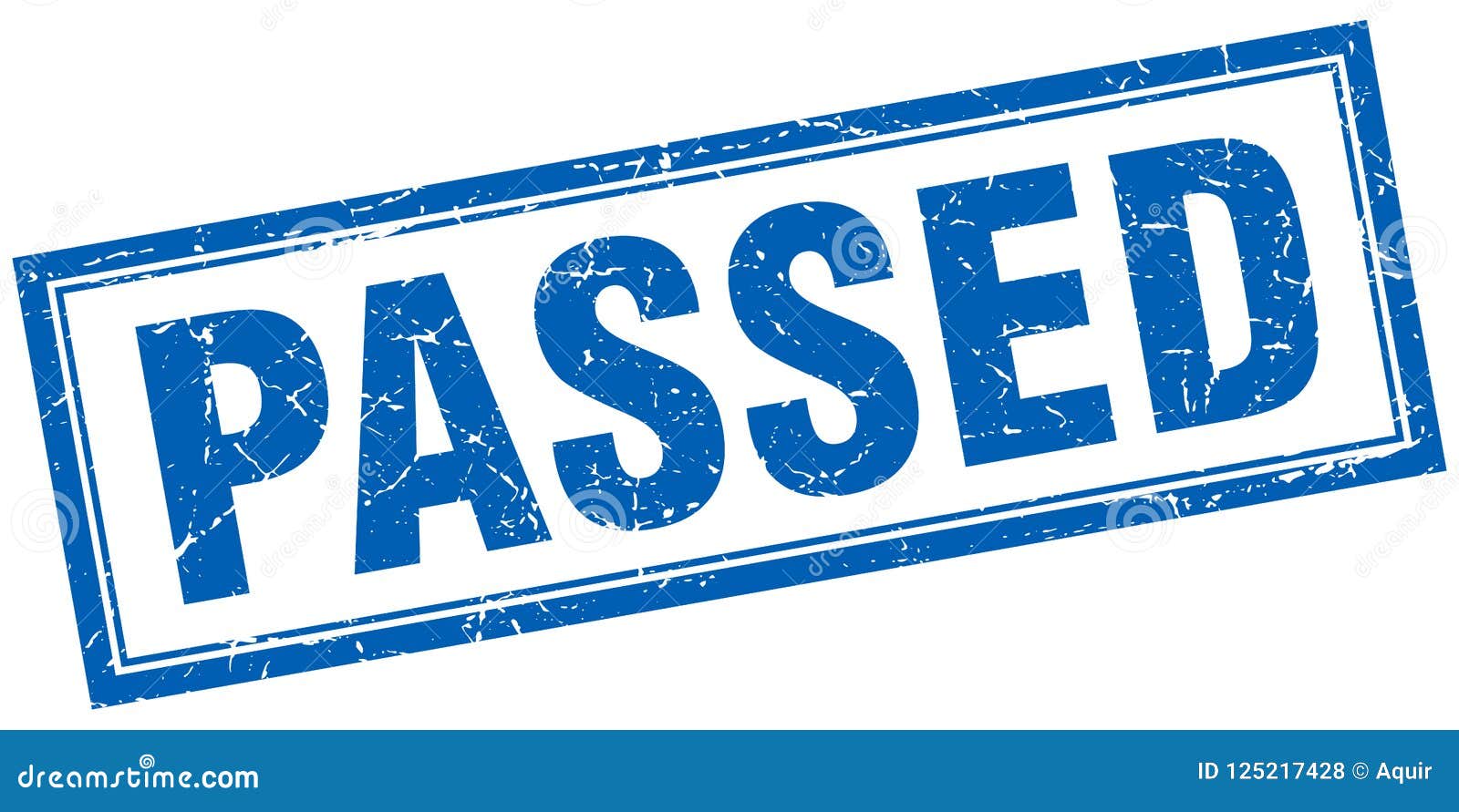 Passed stamp stock vector. Illustration of square, label - 125217428