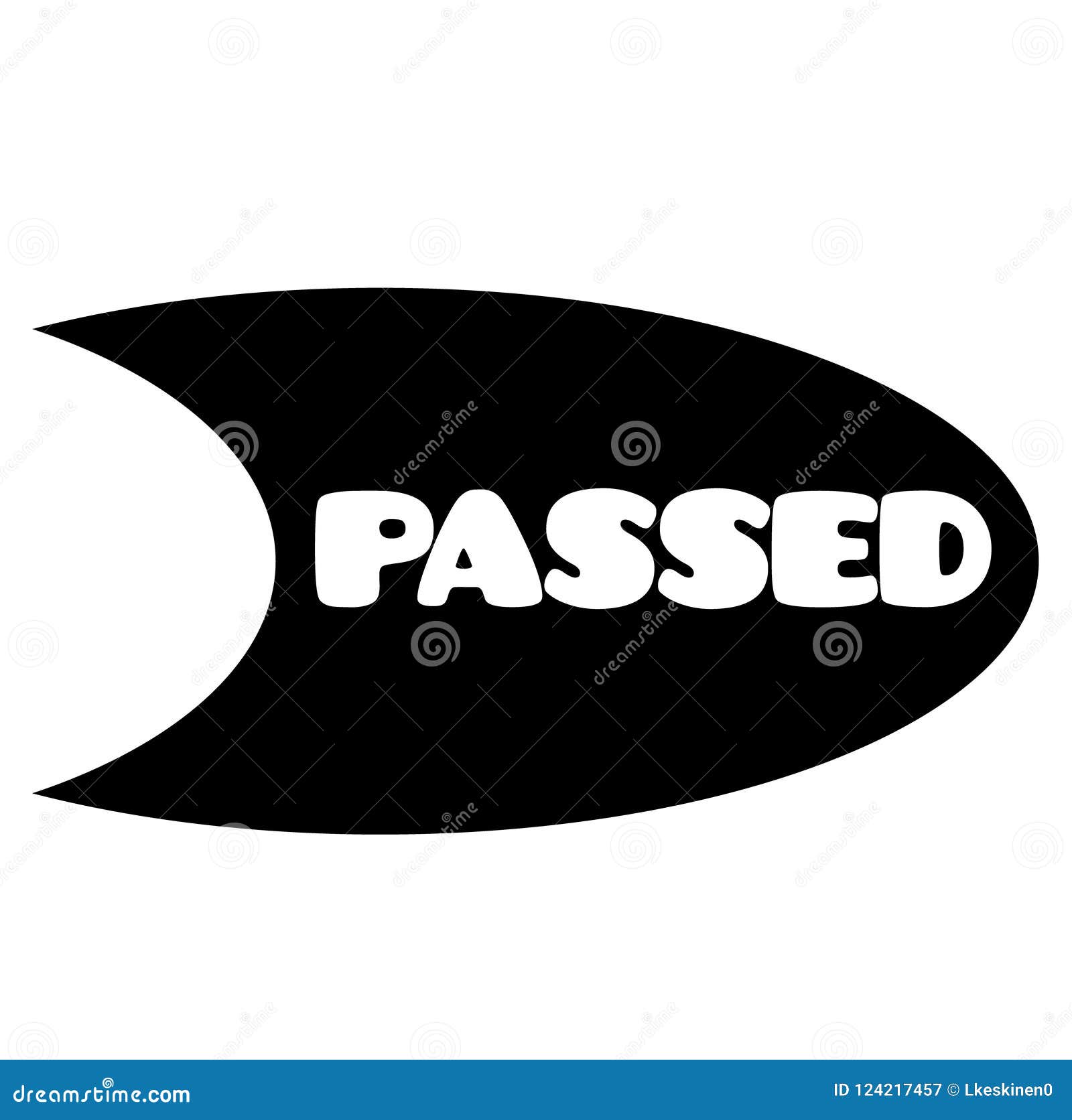 Passed stamp on white stock vector. Illustration of examination - 124217457