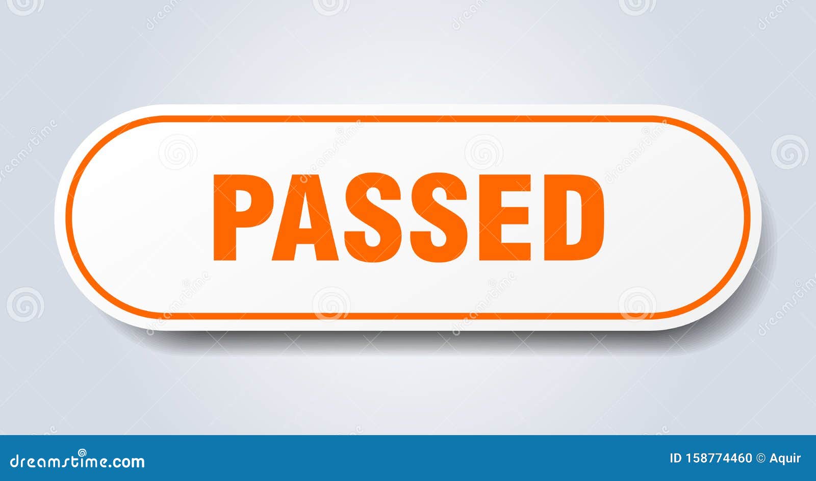 Passed sticker. stock vector. Illustration of passed - 158774460