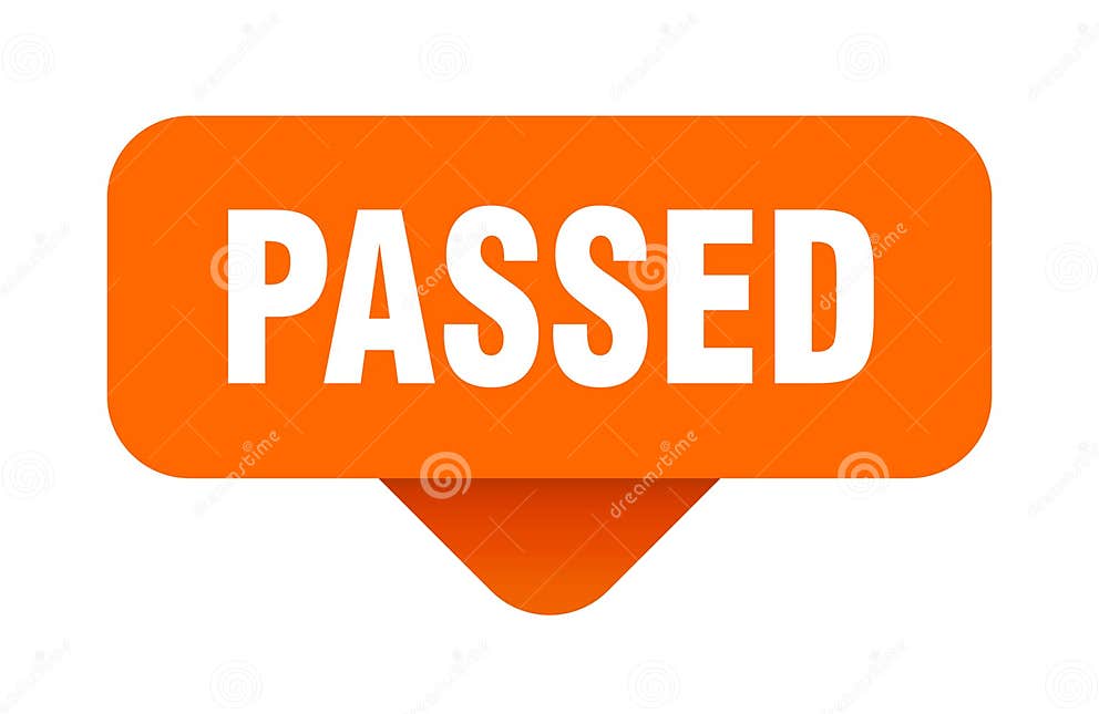 Passed Sticker. Passed Sign on Transparent Background Stock Vector ...