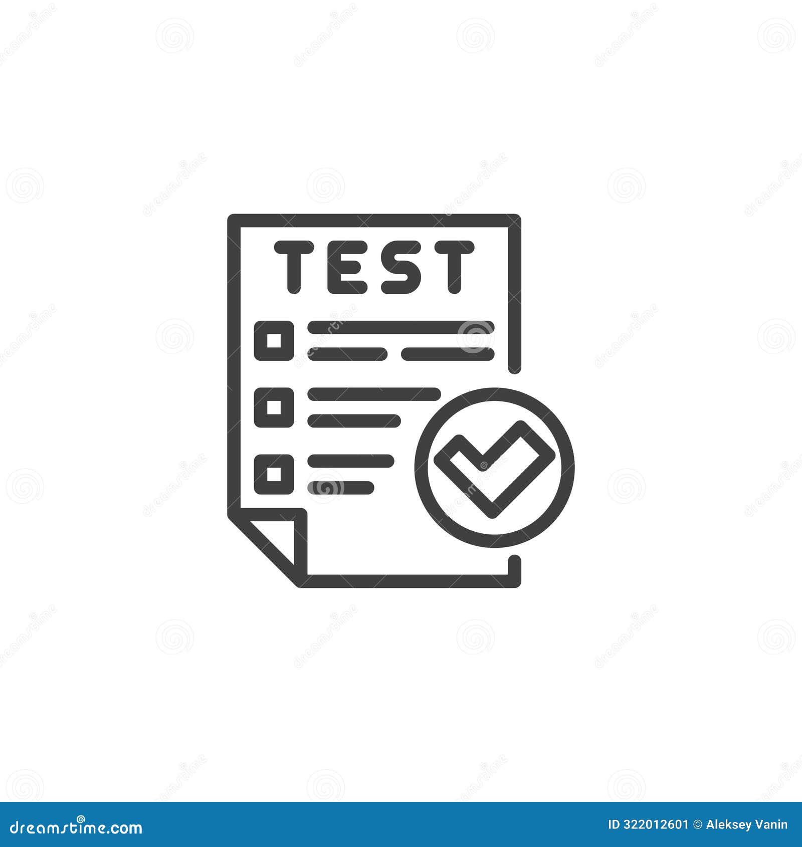 Passed Test line icon stock illustration. Illustration of outline ...