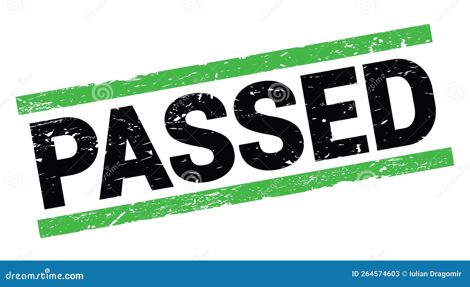 PASSED Text on Green Rectangle Stamp Sign Stock Illustration ...