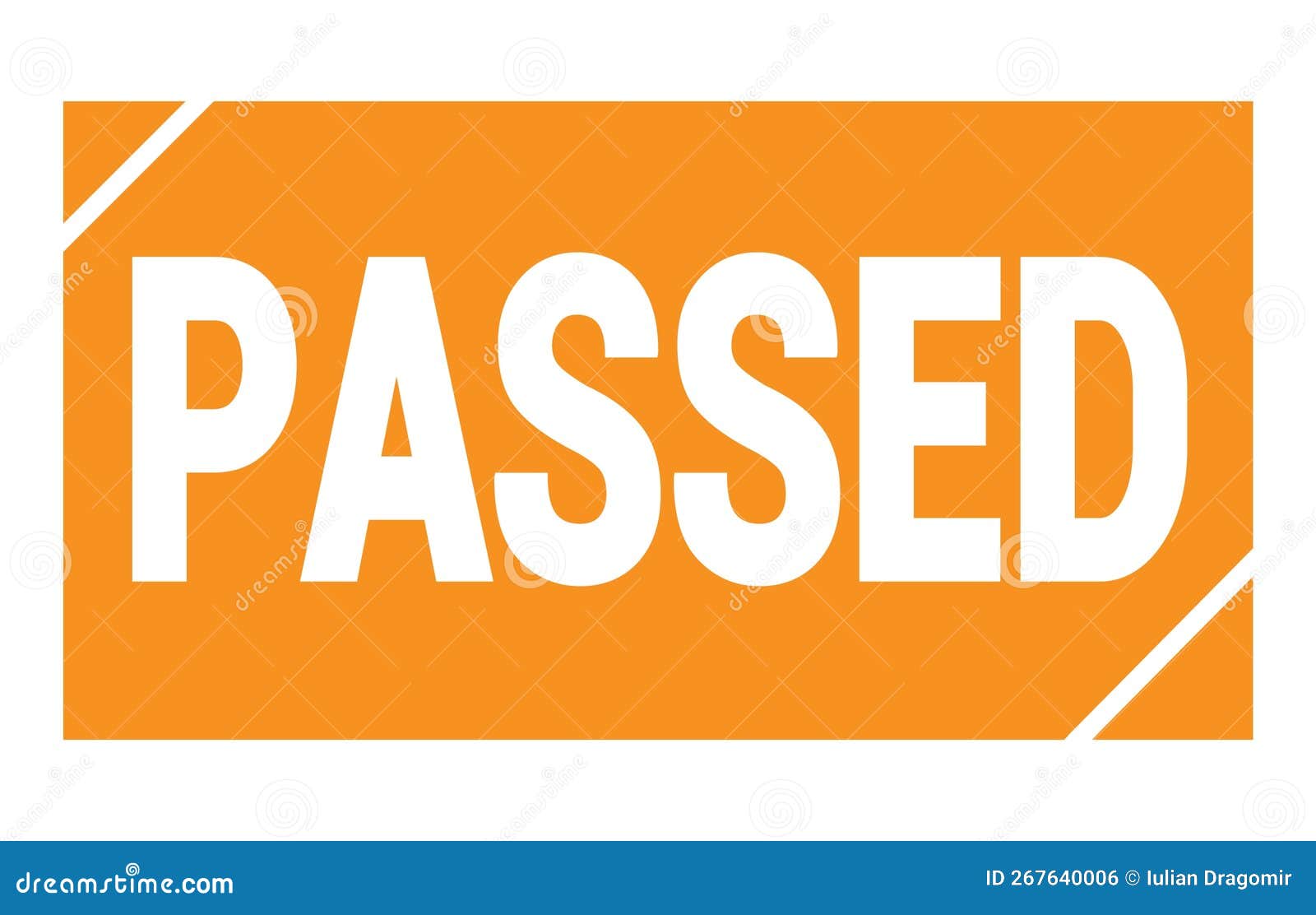 PASSED Text Written on Orange Stamp Sign Stock Illustration ...