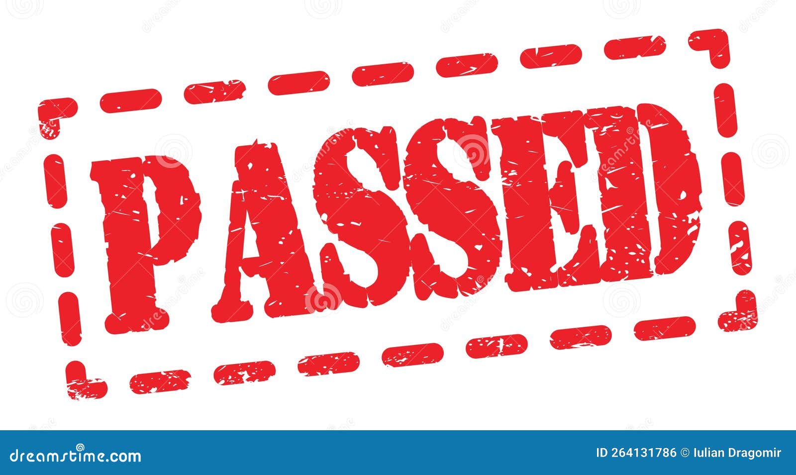 PASSED Text Written on Red Stamp Sign Stock Illustration - Illustration ...