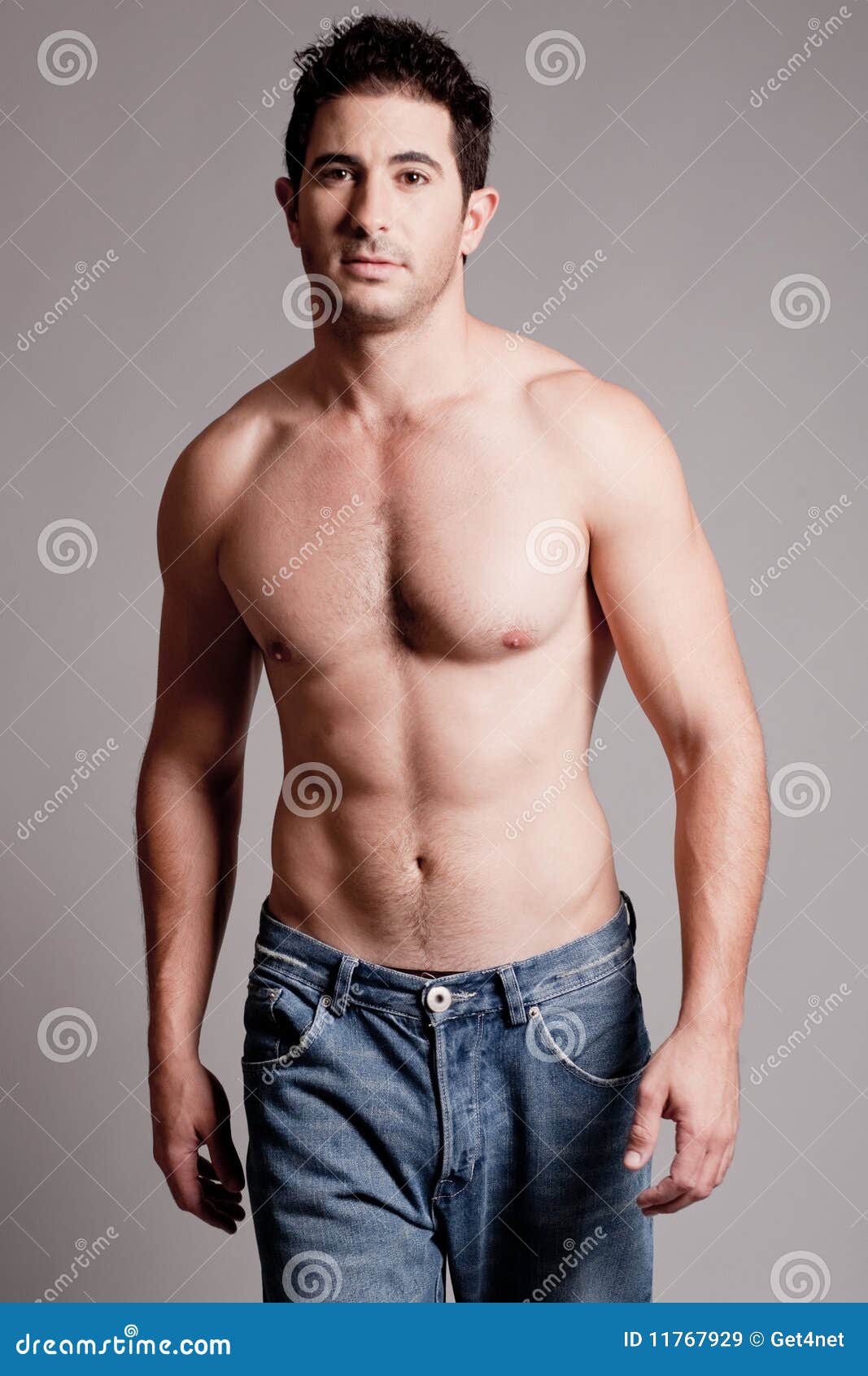 Passeio Descamisado Do Homem Imagem de Stock - Imagem de abdominal ...