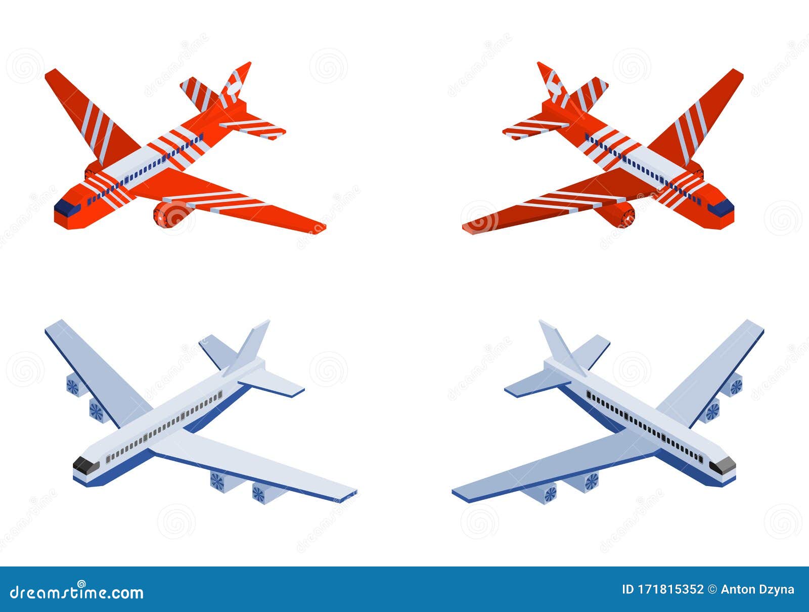 Passenger Air Cargo Vector Illustration Isometric Stock Illustration ...