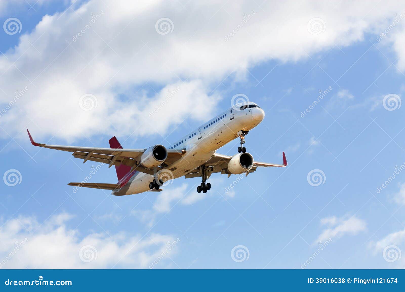 Passenger aircraft landing stock photo. Image of ramp - 39016038