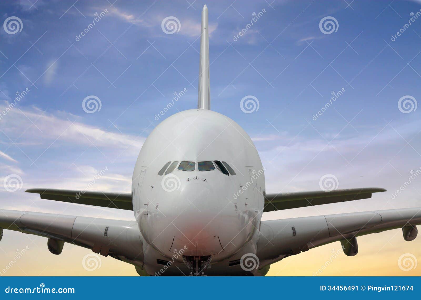 Passenger aircraft stock image. Image of support, large - 34456491