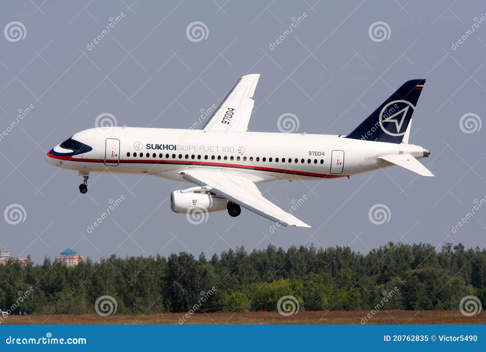 Passenger Aircraft Sukhoi Superjet-100. Editorial Image - Image of ...