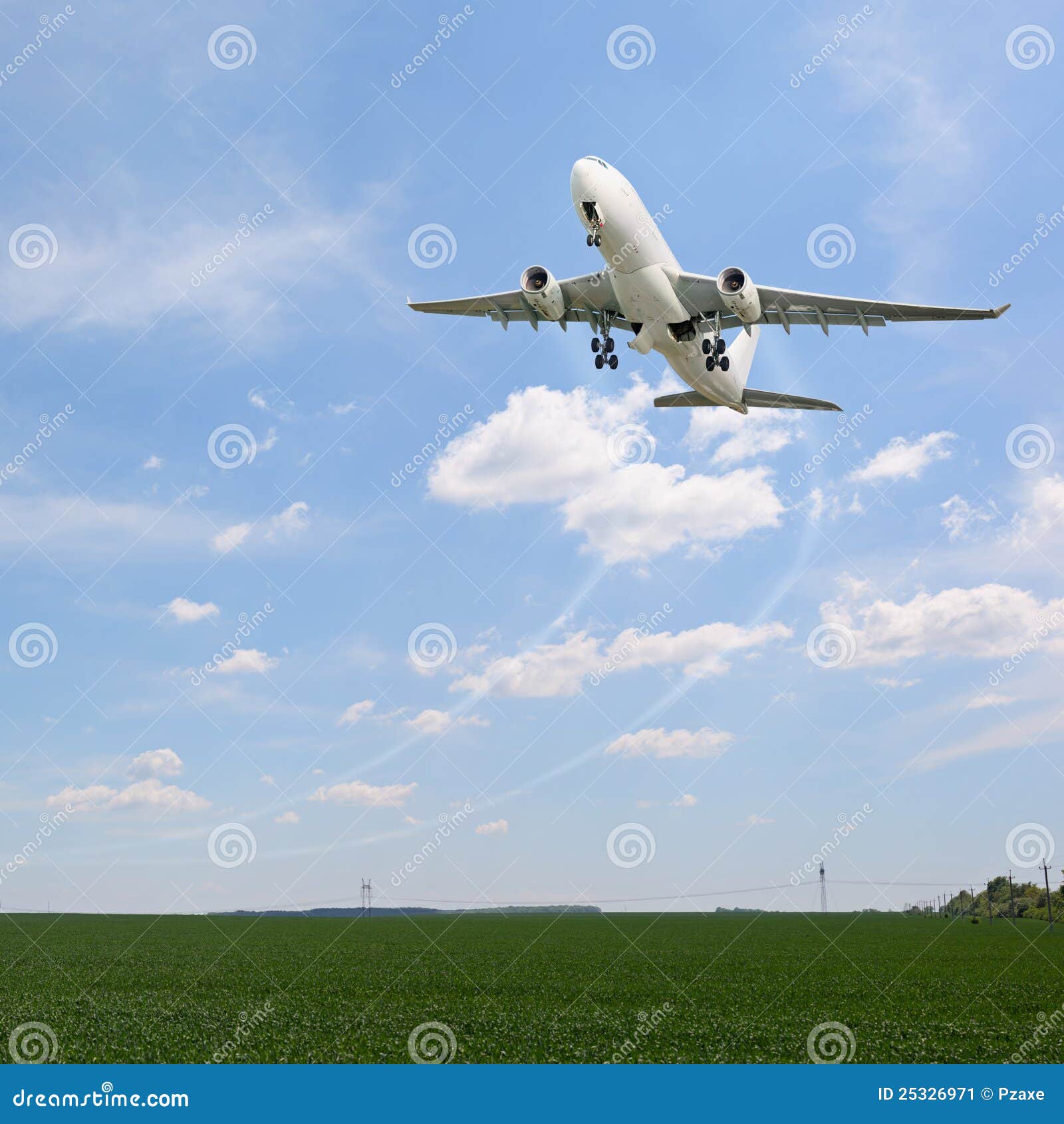 Passenger Aircraft Taking Off Stock Image - Image of airplane ...