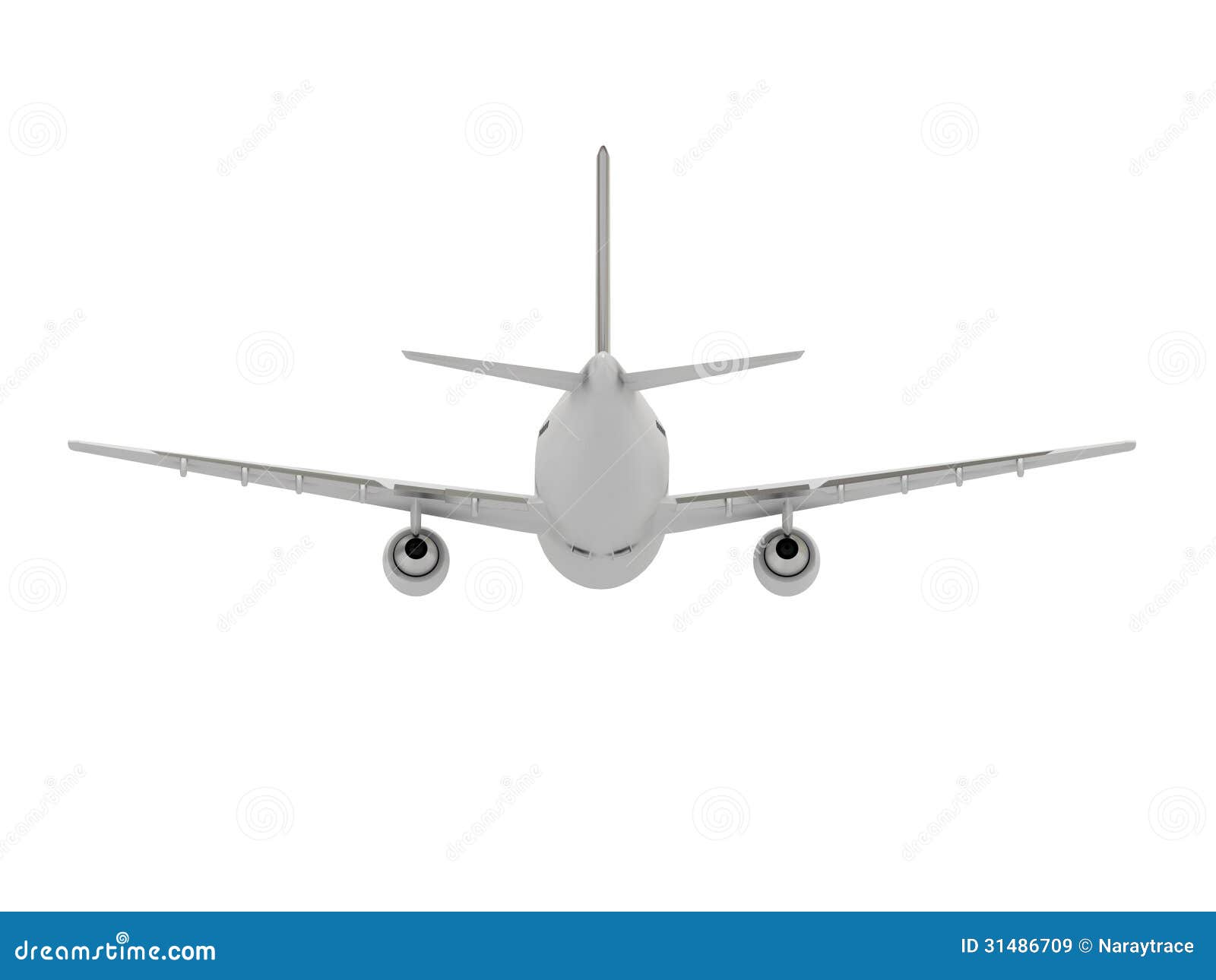 Passenger Airliner Back View Stock Illustration - Illustration of ...