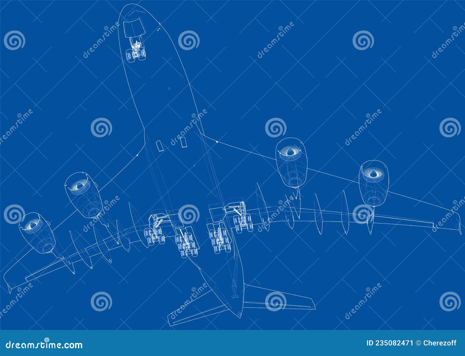 Passenger Airoplane. Vector Rendering of 3d Stock Vector - Illustration ...