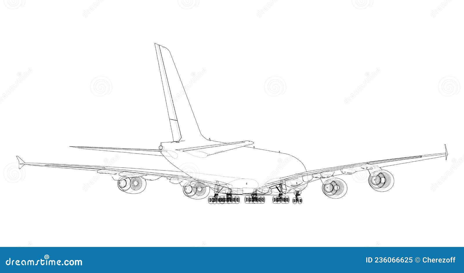 Passenger Airoplane. Vector Rendering of 3d Stock Vector - Illustration ...