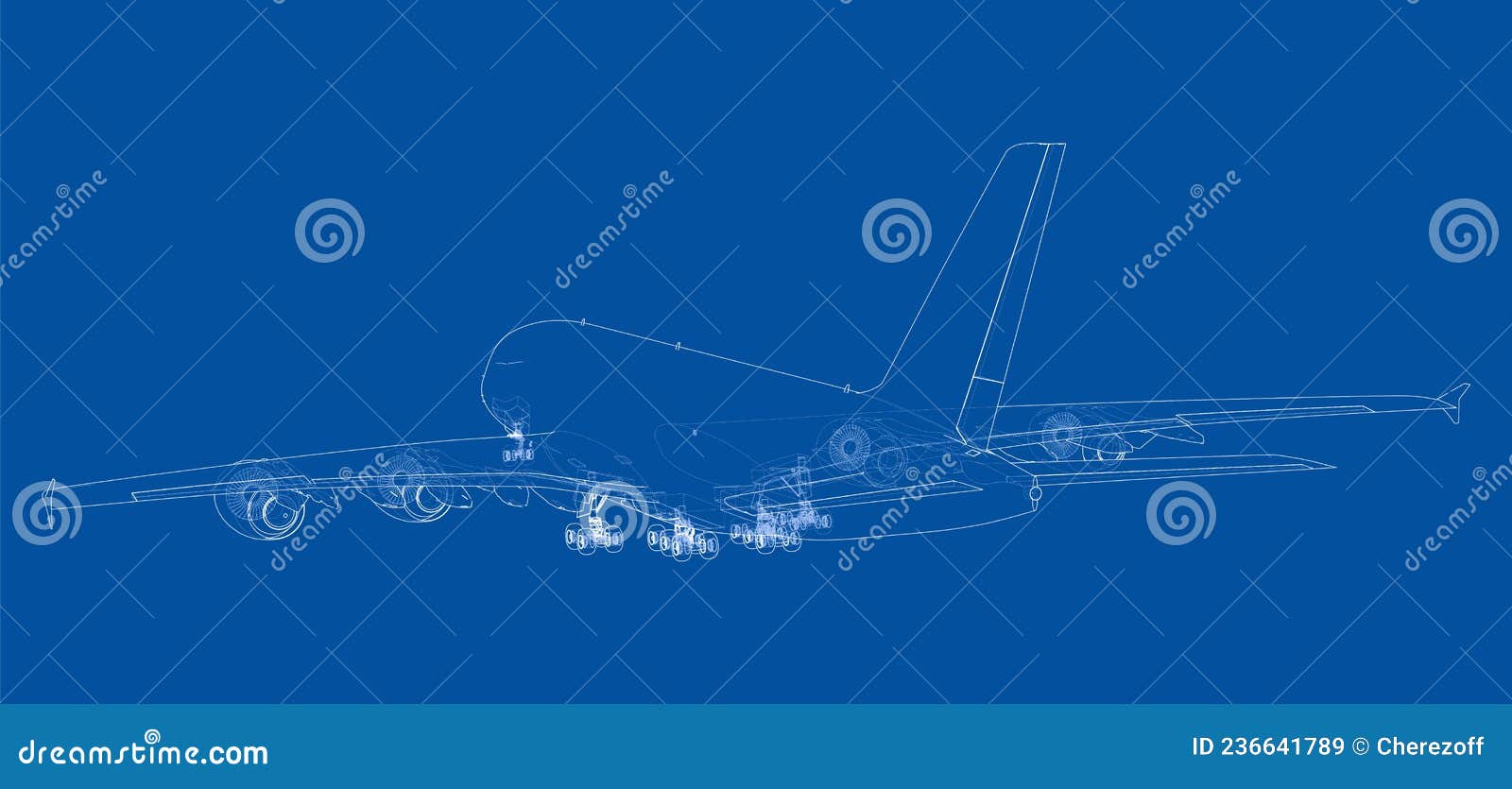 Passenger Airoplane. Vector Rendering of 3d Stock Vector - Illustration ...