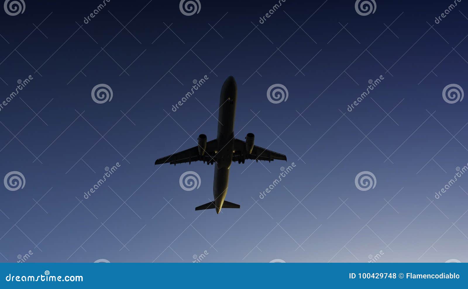 Passenger Airplane Low Pass on Sky Stock Photo - Image of plane, cloud ...