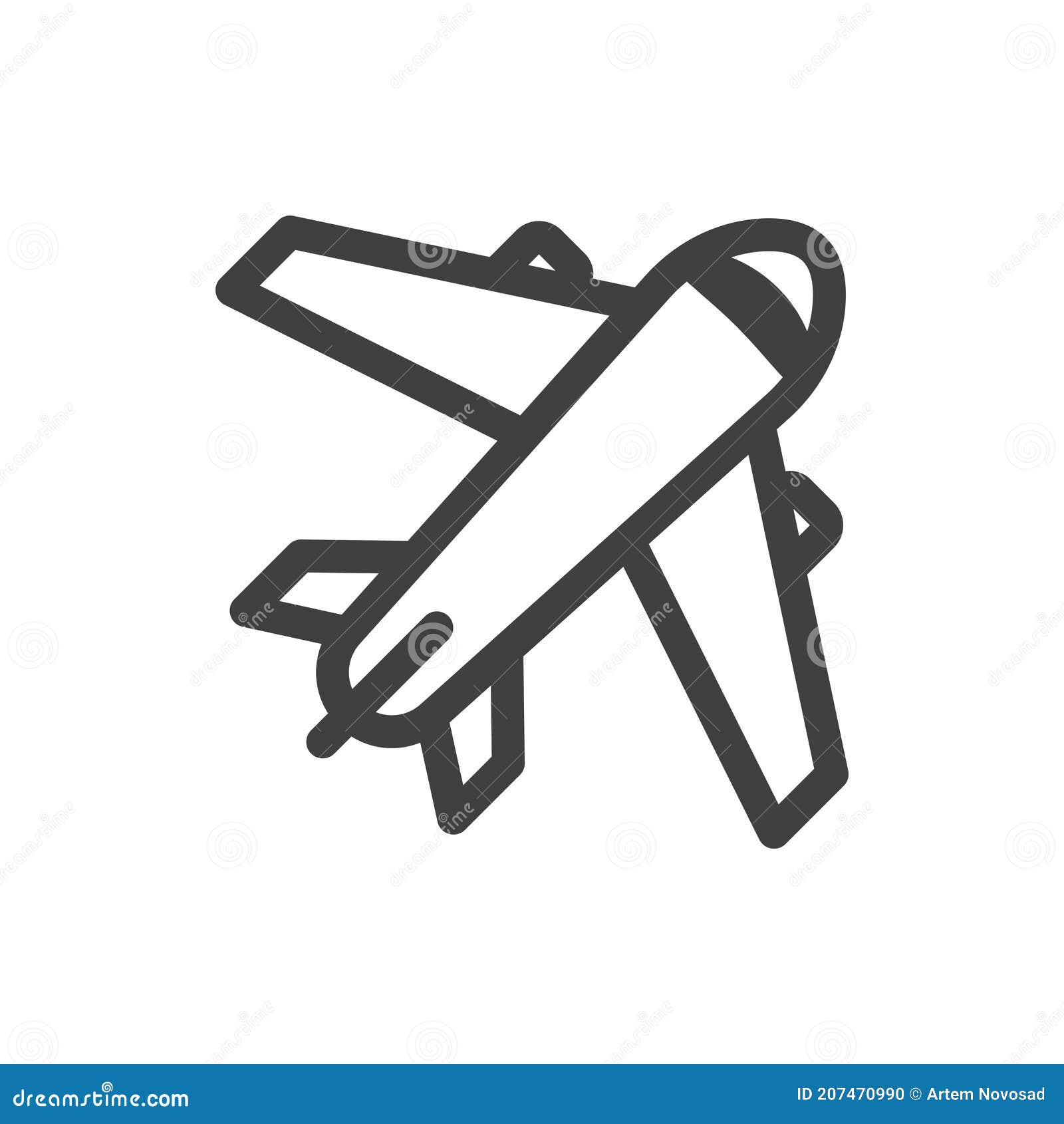 The Contour Of The Aircraft Cockpit From The Inside From Black Lines ...