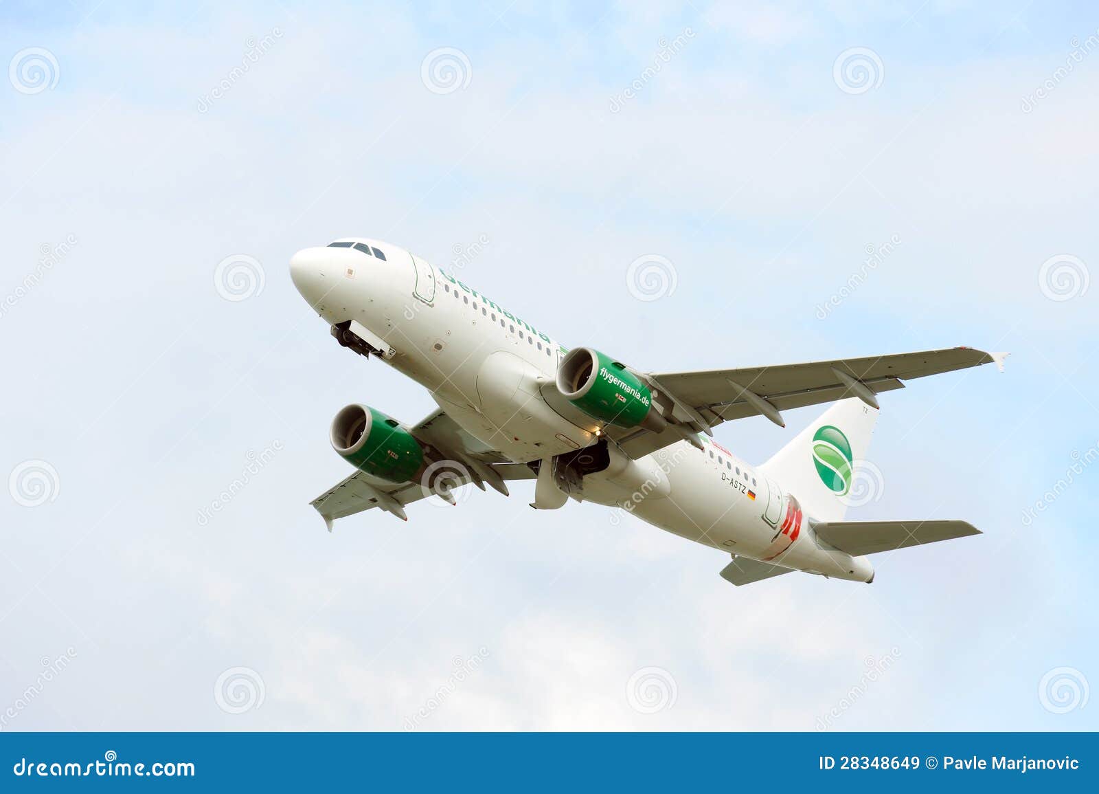 Passenger Airplane Takeoff from Active Runway Editorial Stock Image ...