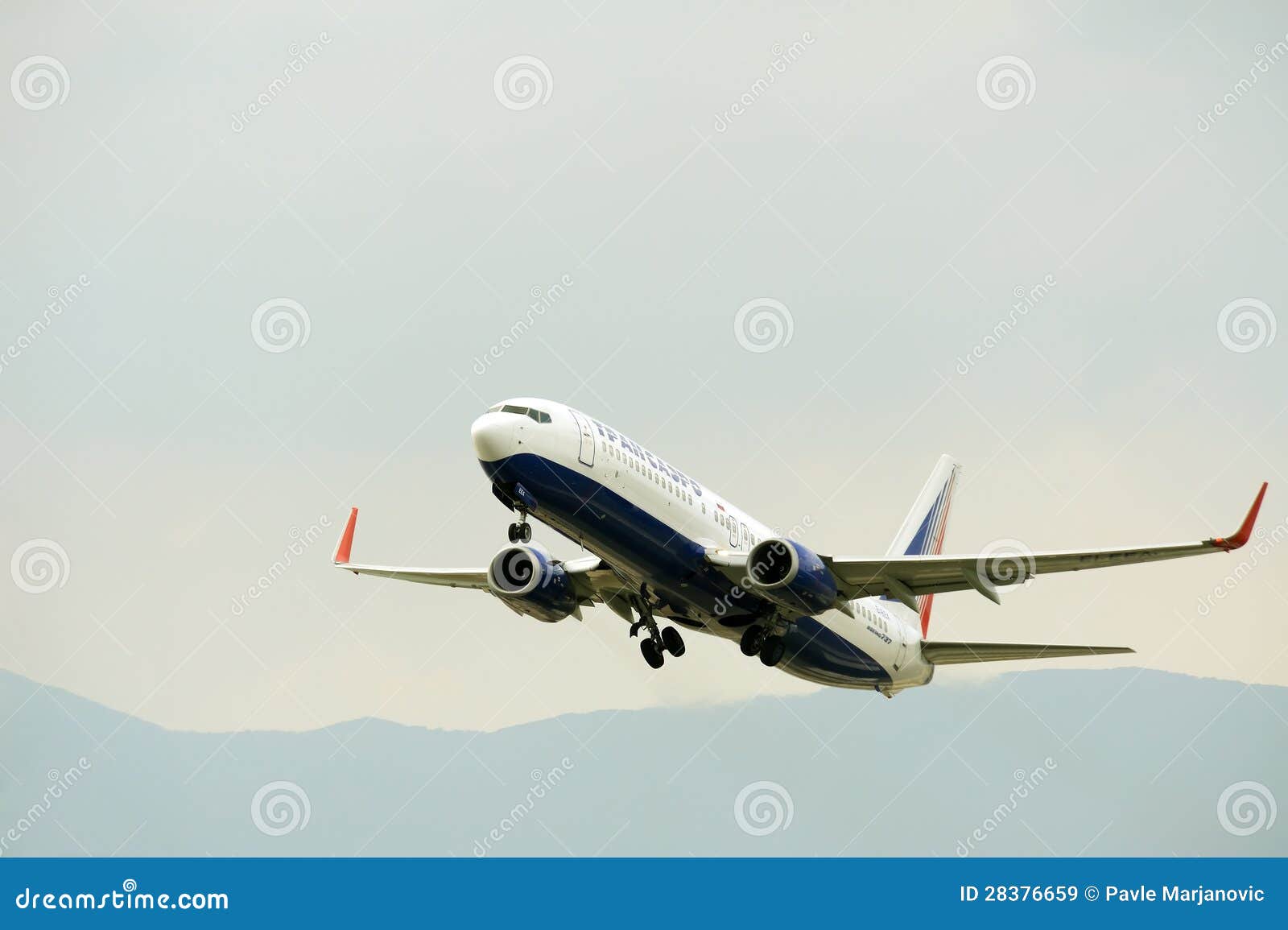 Passenger Airplane Takeoff from Active Runway Editorial Stock Image ...