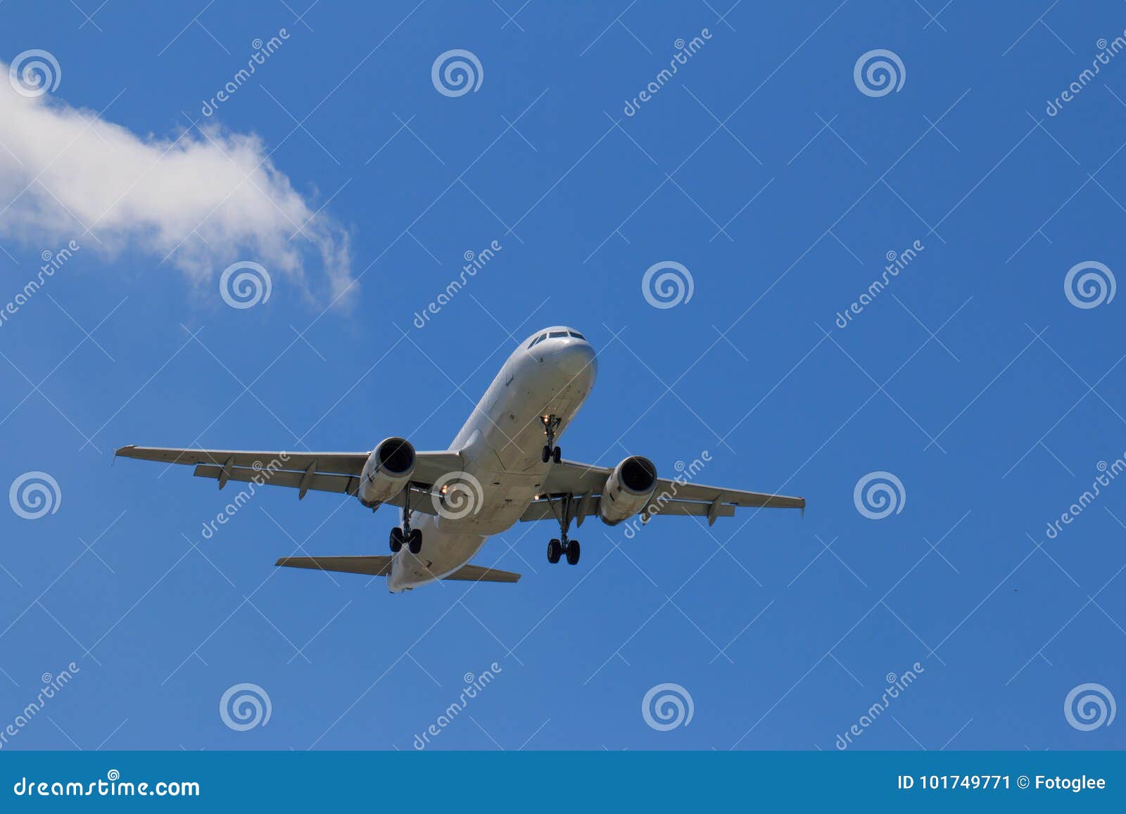 Passenger Airplane Taking Off into the Blue Sky Stock Image - Image of ...