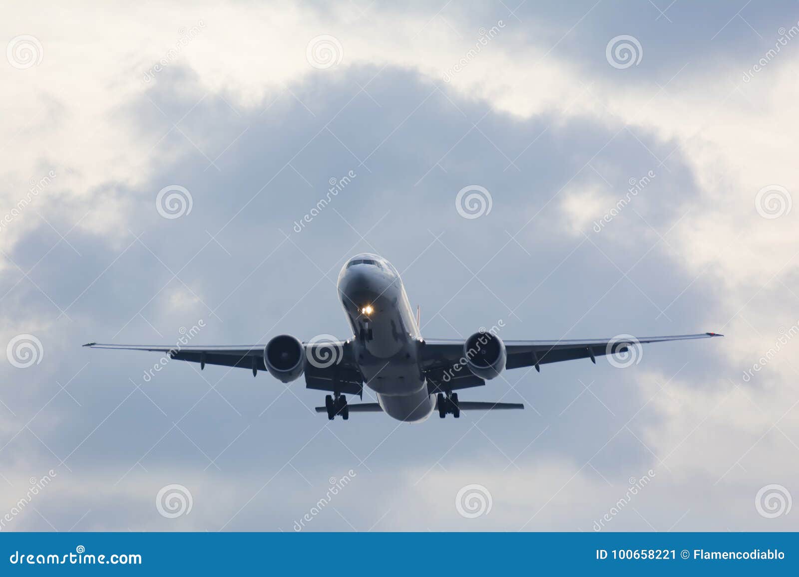 Passenger Airplane Taking Off Photography Stock Image - Image of ...
