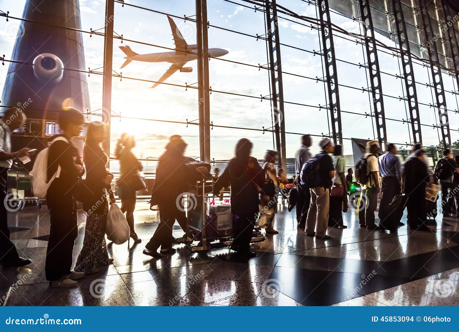 Passenger in the airport stock photo. Image of entrance - 45853094