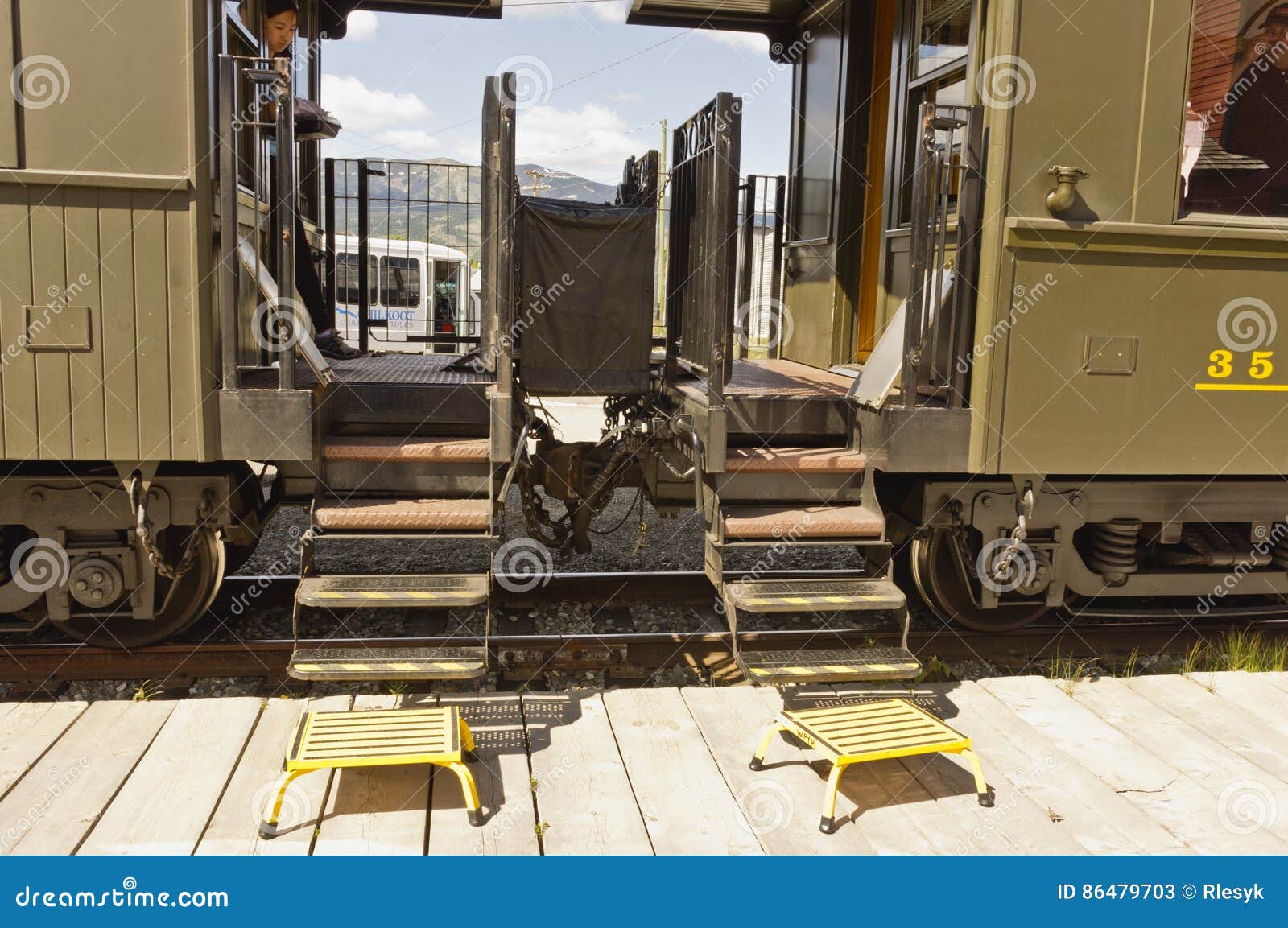 Passenger and Boarding Steps Editorial Stock Photo - Image of mountains ...