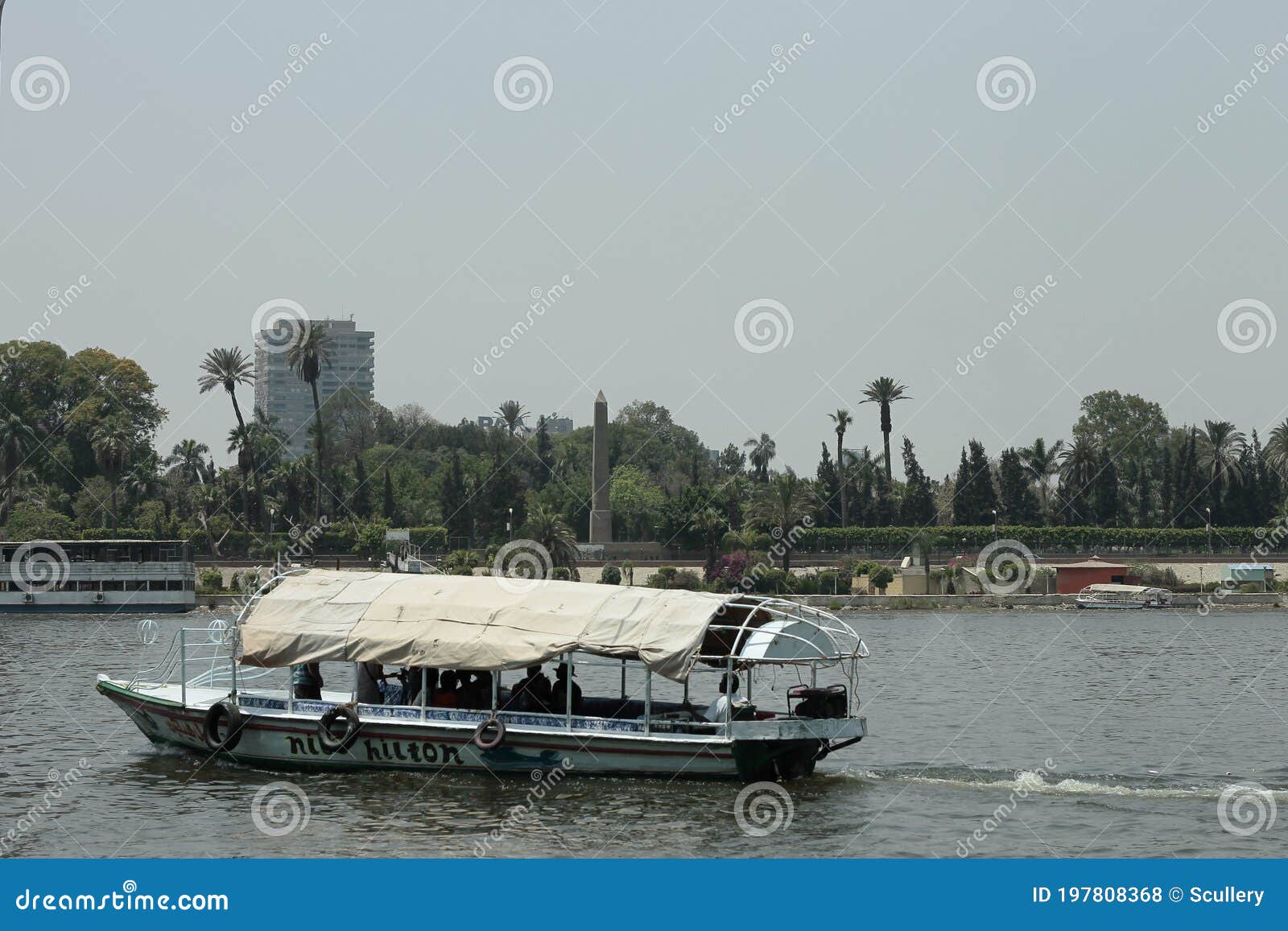 Passenger Boat Sailing Nile River, Cairo, Egypt Editorial Stock Photo ...