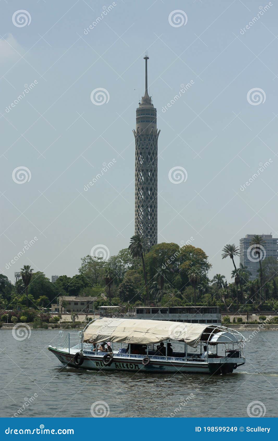 Passenger Boat Sailing Nile River, Cairo, Egypt Editorial Stock Image ...