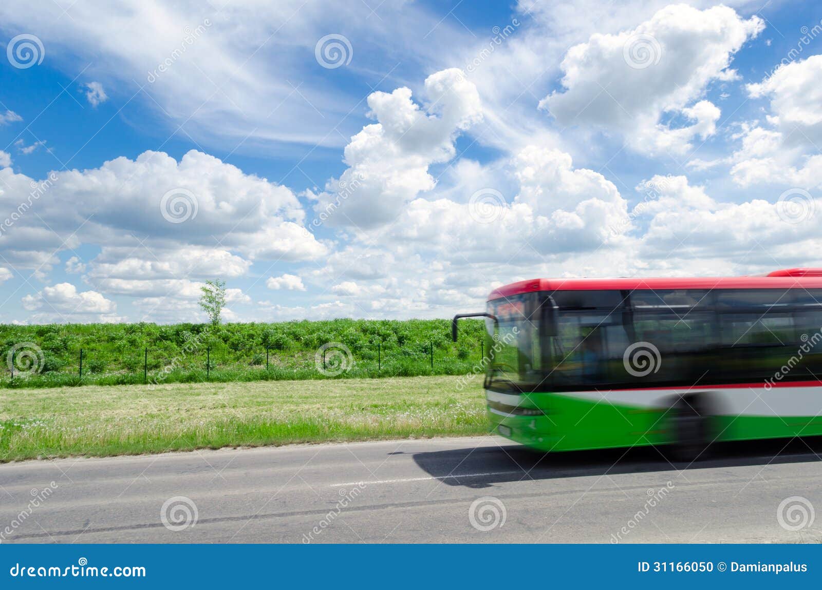 City bus on the Road stock photo. Image of countryside - 31166050