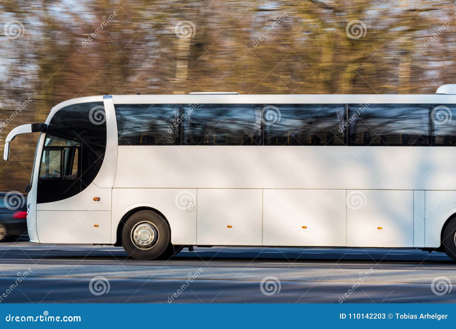 Passenger bus speeding stock image. Image of transportion - 110142203