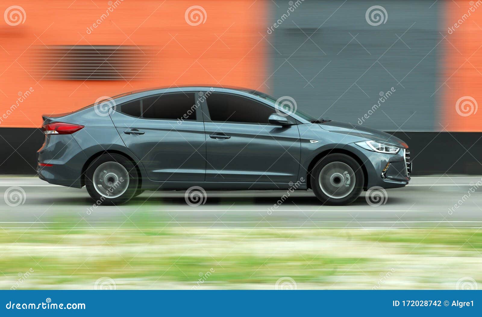 Passenger Car at High Speed Stock Photo - Image of street, modern ...