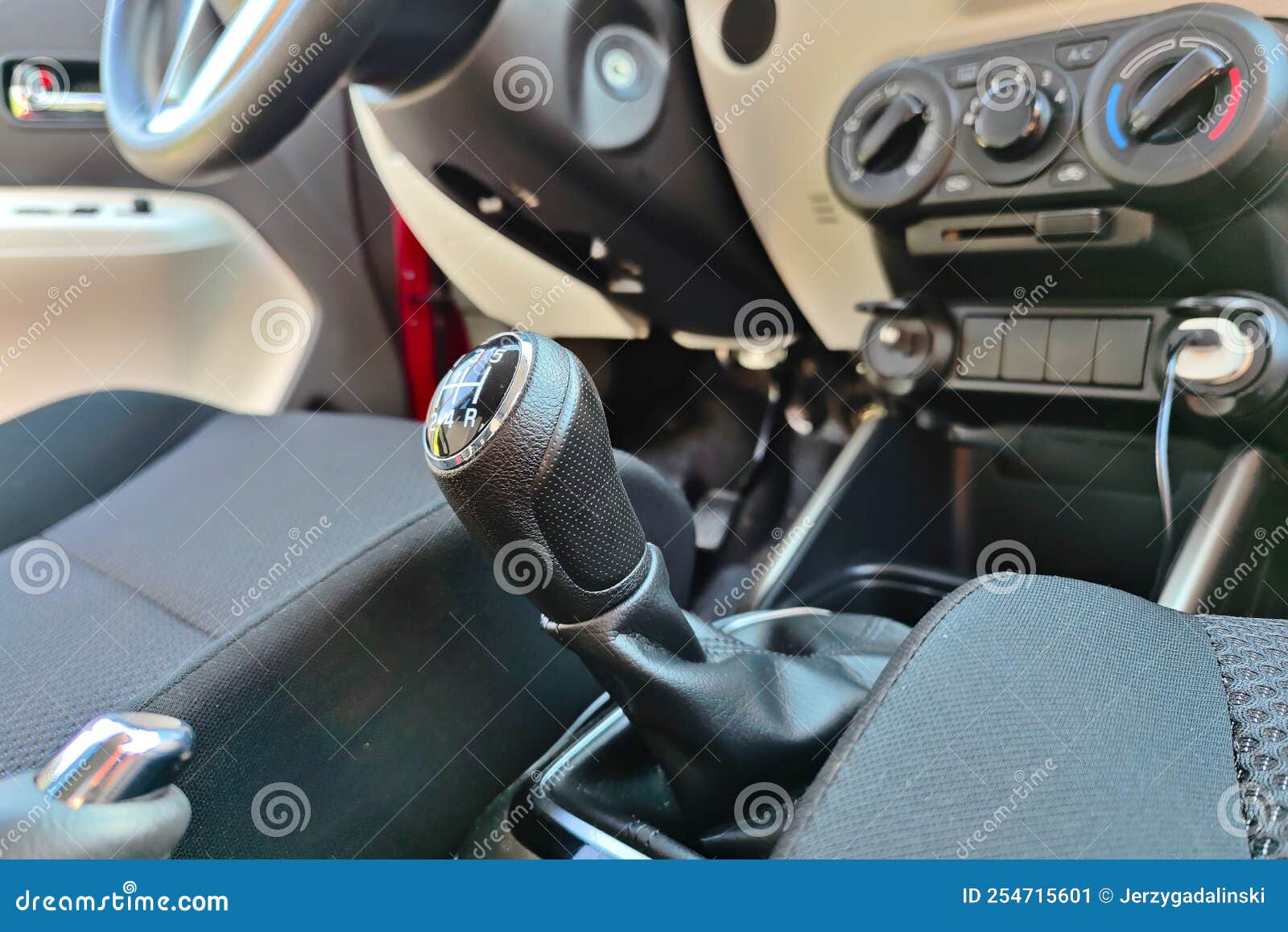 Passenger car interior. stock image. Image of control - 254715601